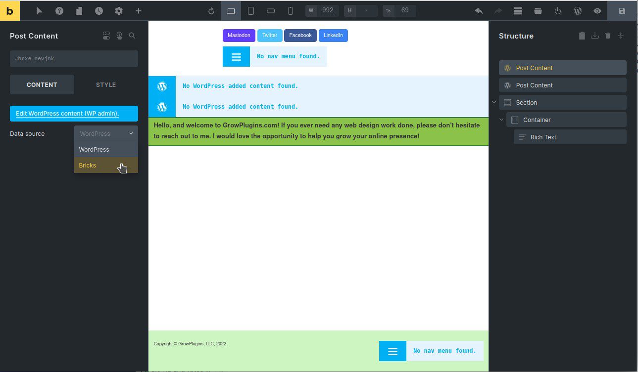 How to Create a Page Template in Bricks Builder for All Your Pages ...